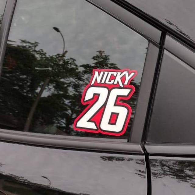 [Do It Your Way] Personal Custom Race Number Plate Stickers Name Decal ...