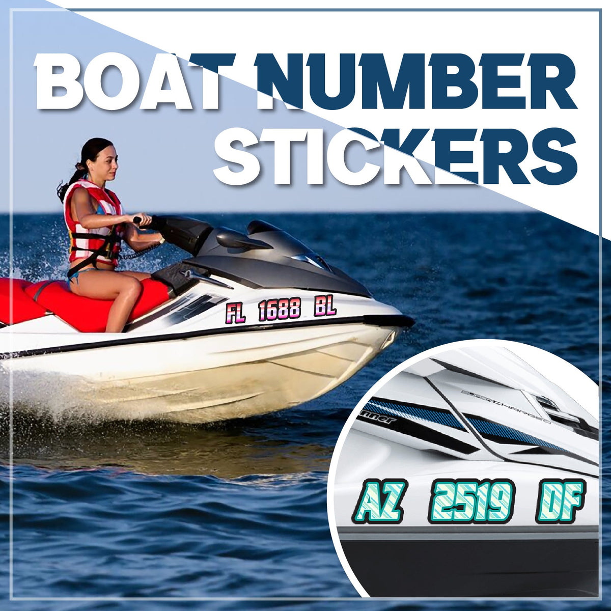 StickerBao Boat Registration Numbers Stickers Pattern – StickerBao ...