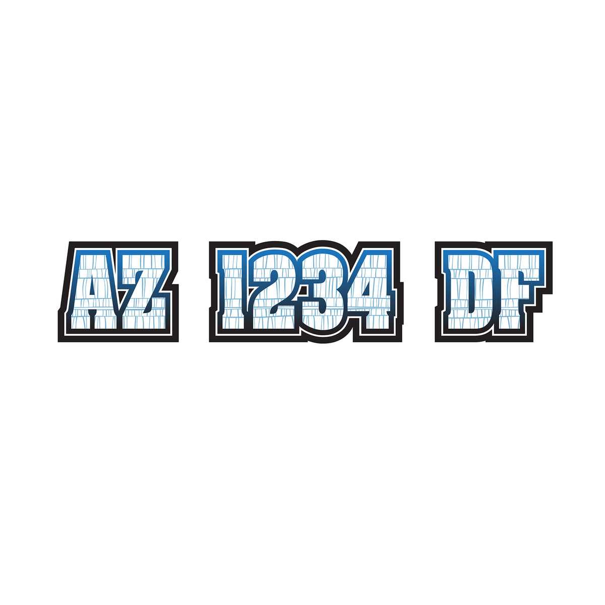Custom Boat Registration Numbers Stickers Letter Decal 2pcs - Line Blu ...