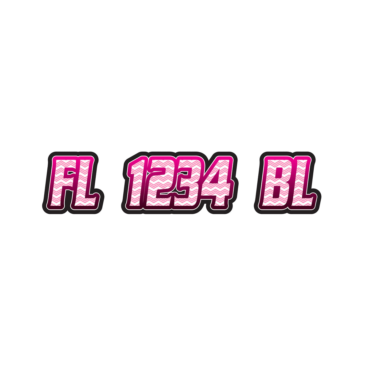 Custom Boat Registration Numbers Stickers Letter Decal 2pcs - Line Pin ...