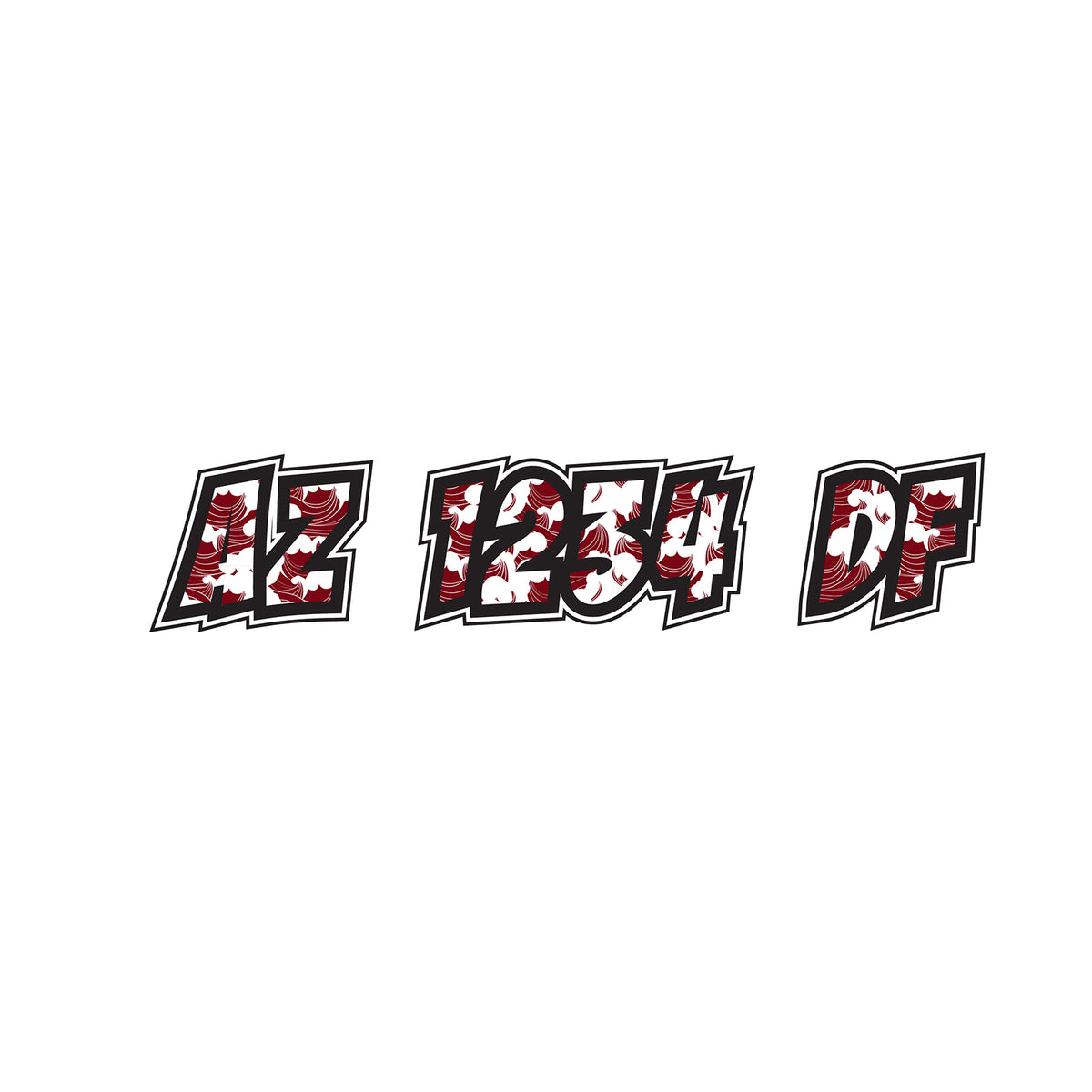 Custom Boat Registration Numbers Stickers Letter Decal - Pattern ...