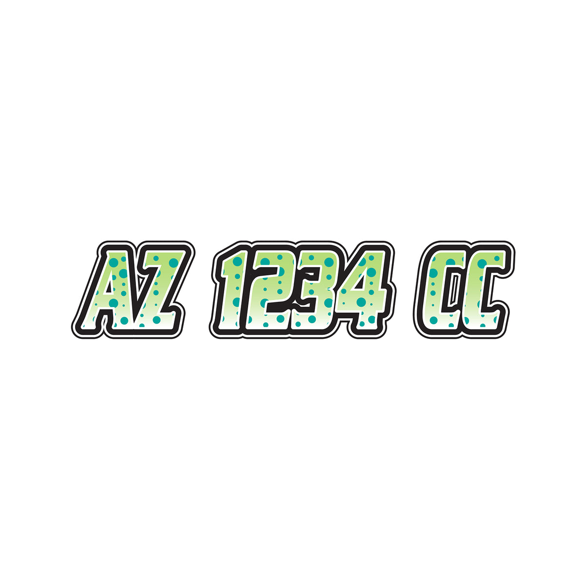 Custom Boat Registration Numbers Stickers Letter Decal 2pcs - Dot Gree ...