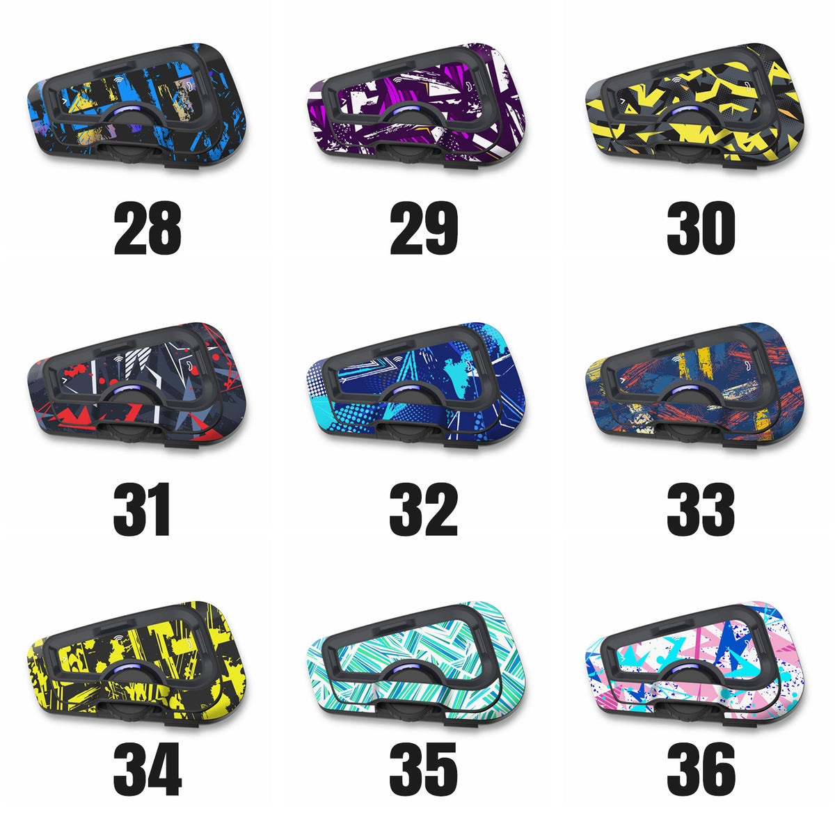 For Cardo Freecom 4X 2X Protection Skin Stickers StickerBao FCX28-36 ...