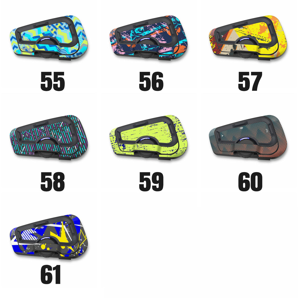 For Cardo Freecom 4X 2X Protection Skin Stickers StickerBao FCX55-61 ...