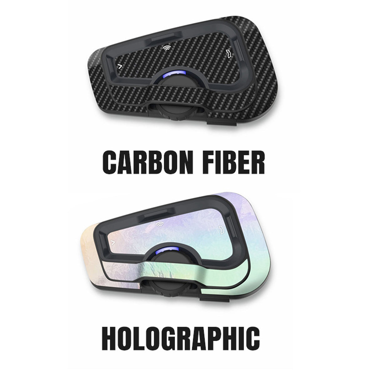 For Cardo Freecom 4X 2X Protection Stickers Carbon Fiber Holographic ...