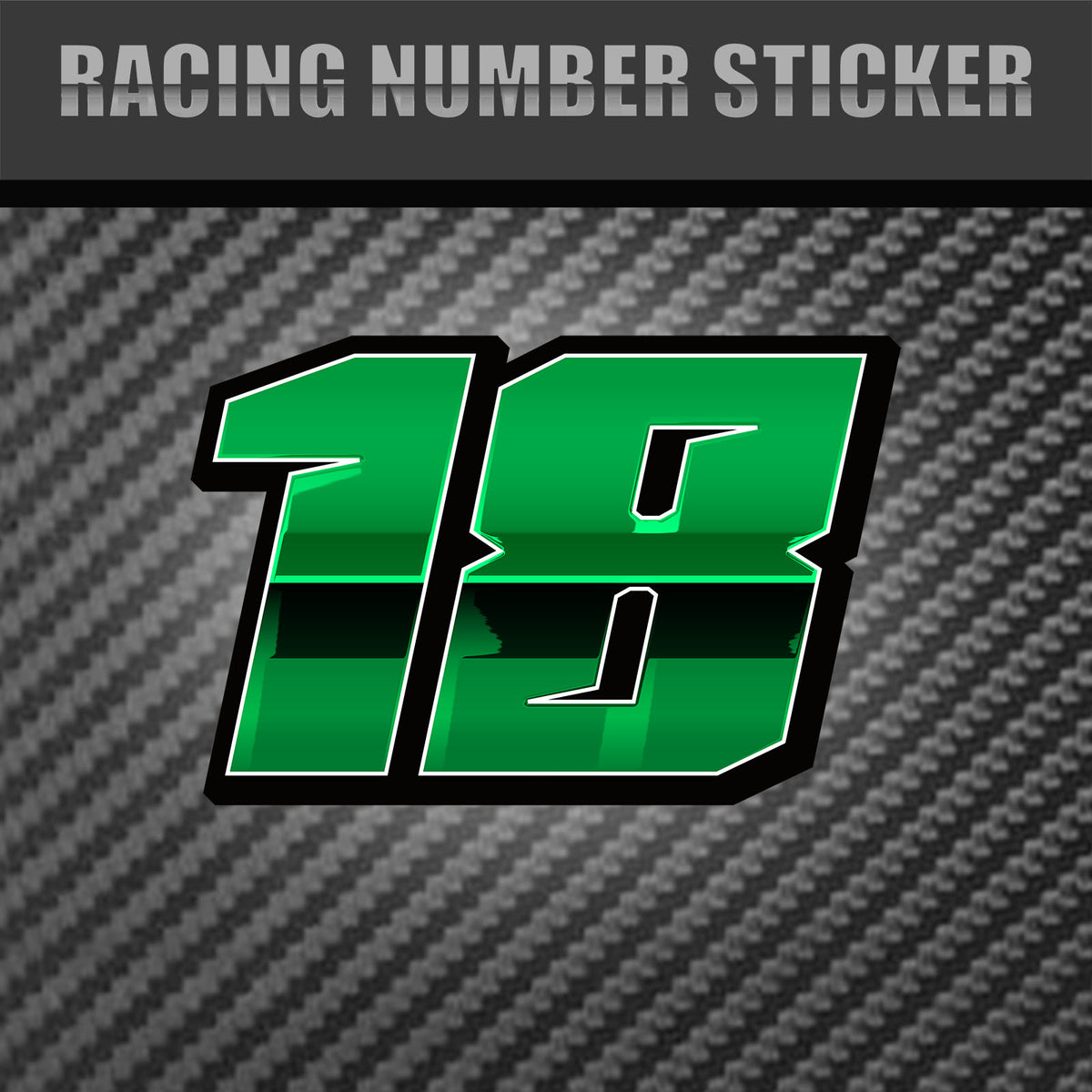 StickerBao Custom Race Numbers Stickers Competition Car Magnet T25 ...