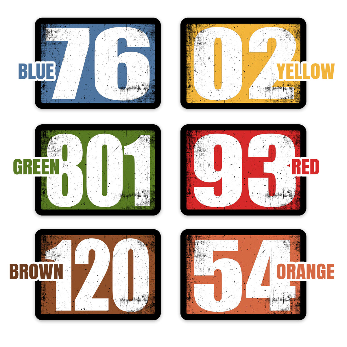 STICKERBAO - Retro Custom Racing Number Stickers - Survive the Track ...