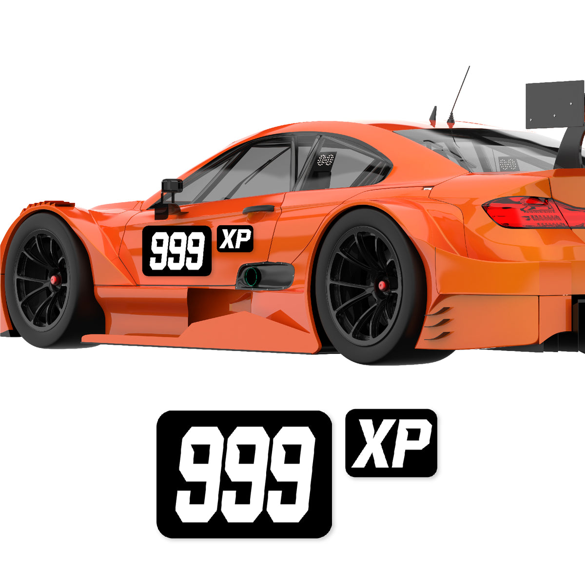 Custom SCCA Race Number & Class Stickers SCC05 Rectangle Black & White ...