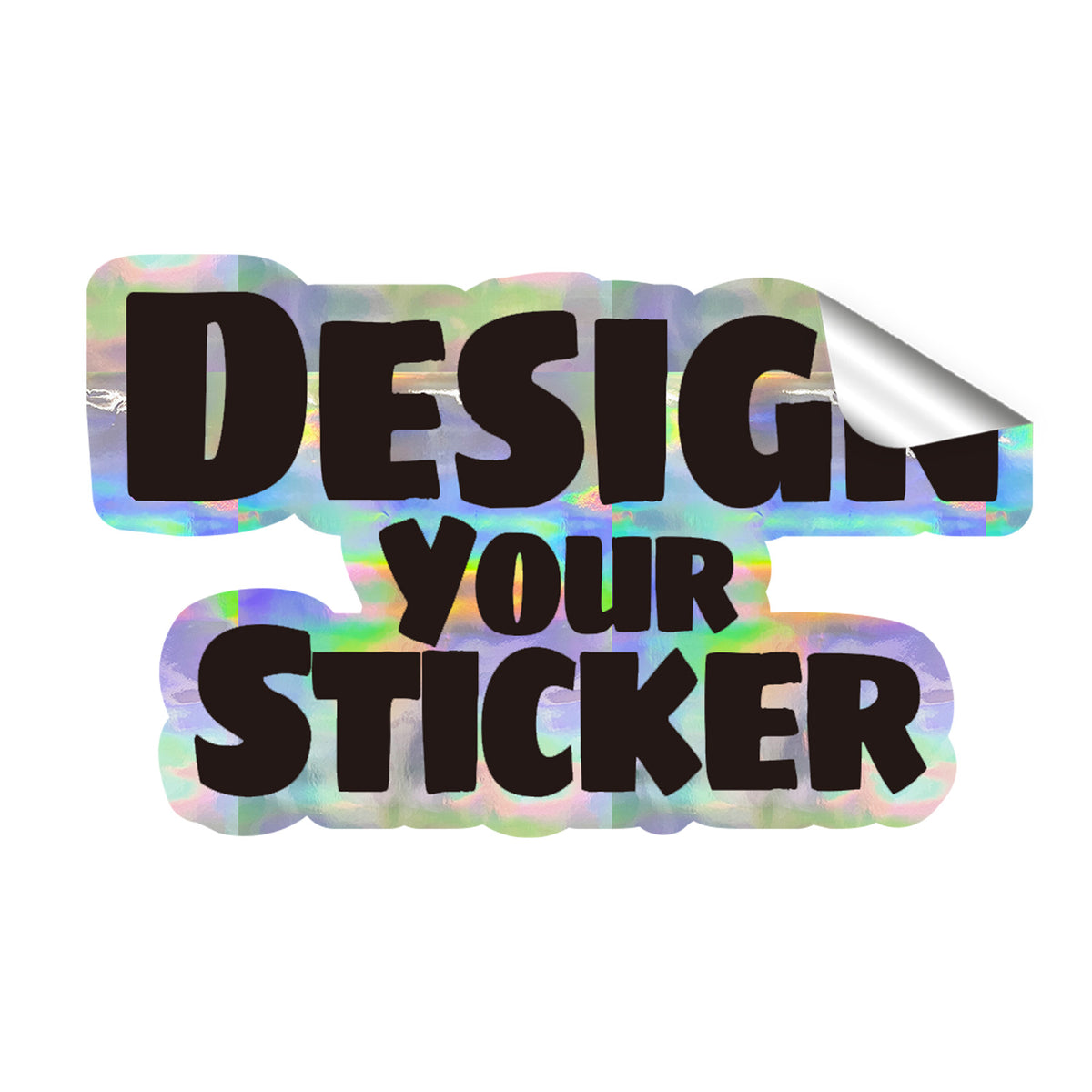 Any Shape | Holographic Custom Die Cut Sticker Personalized Iridescent ...