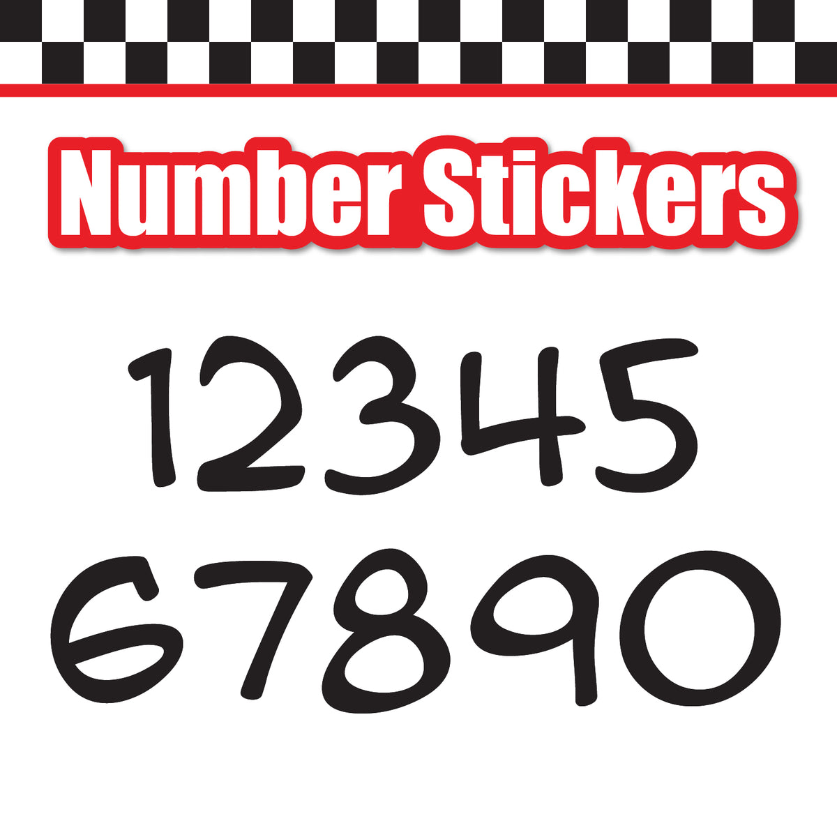 Single Number Decal Sticker Individual Numbers Decals Anime Font ...