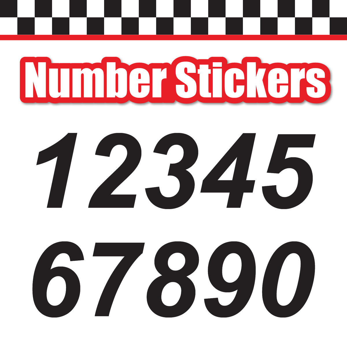 Single Number Decal Sticker Individual Numbers Decals Archivo Black ...