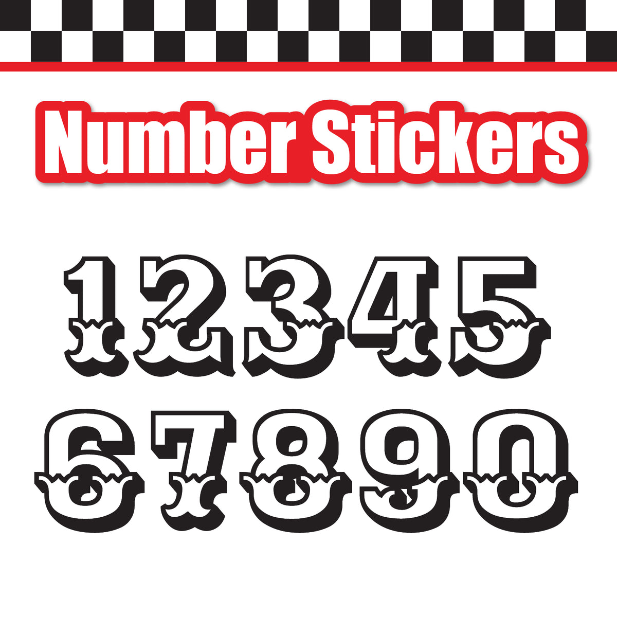 Single Number Decal Sticker Individual Numbers Decals Ewert Font ...