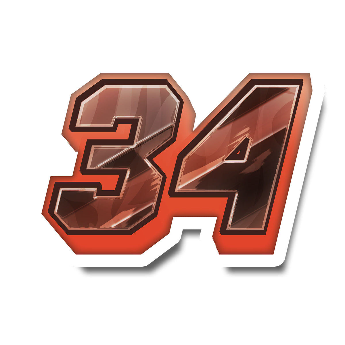 StickerBao Competition Number Stickers Custom Racing Magnet T05 ...