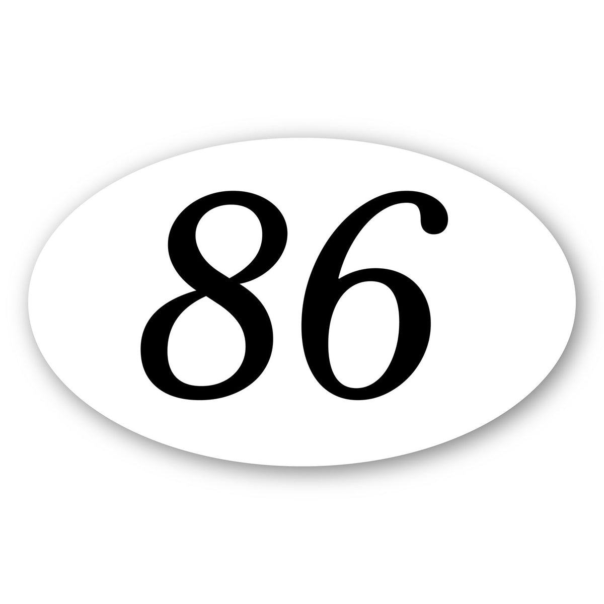 Custom Racing Number Stickers - Race Oval Number - Customizable Durable ...