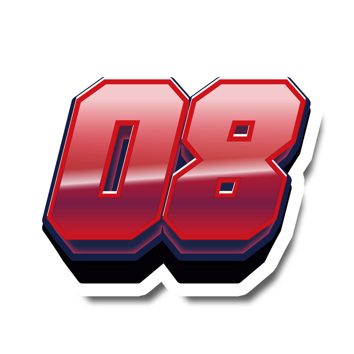 StickerBao Bike Number Stickers Karting Car Number Magnet T07 ...