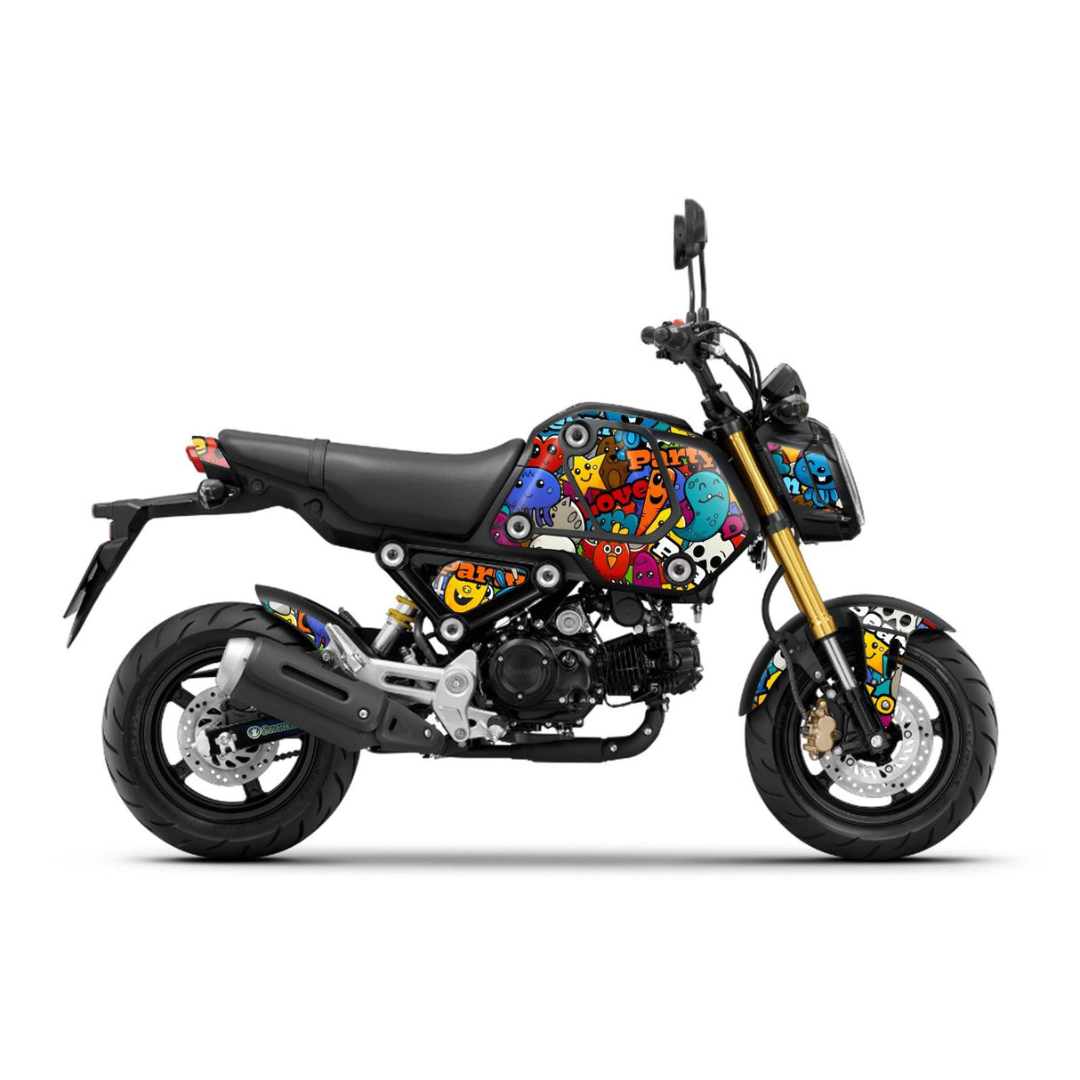Honda GROM Fairing Wrap Graphic Vinyl Decal Sticker 015 | StickerBao ...