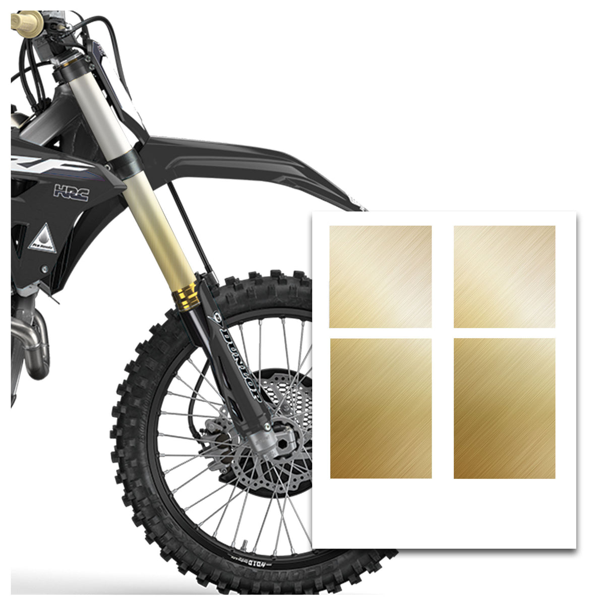 MX Drit Bike Front Fork Wrap Sticker Protection TT25 Metallic ...