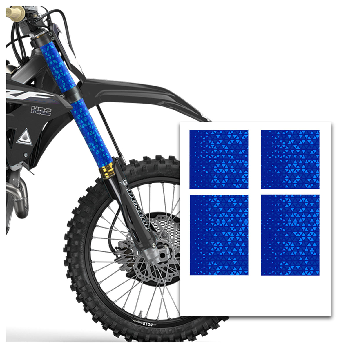 MX Drit Bike Front Fork Wrap Sticker Protection TT36 Dynamic lines ...