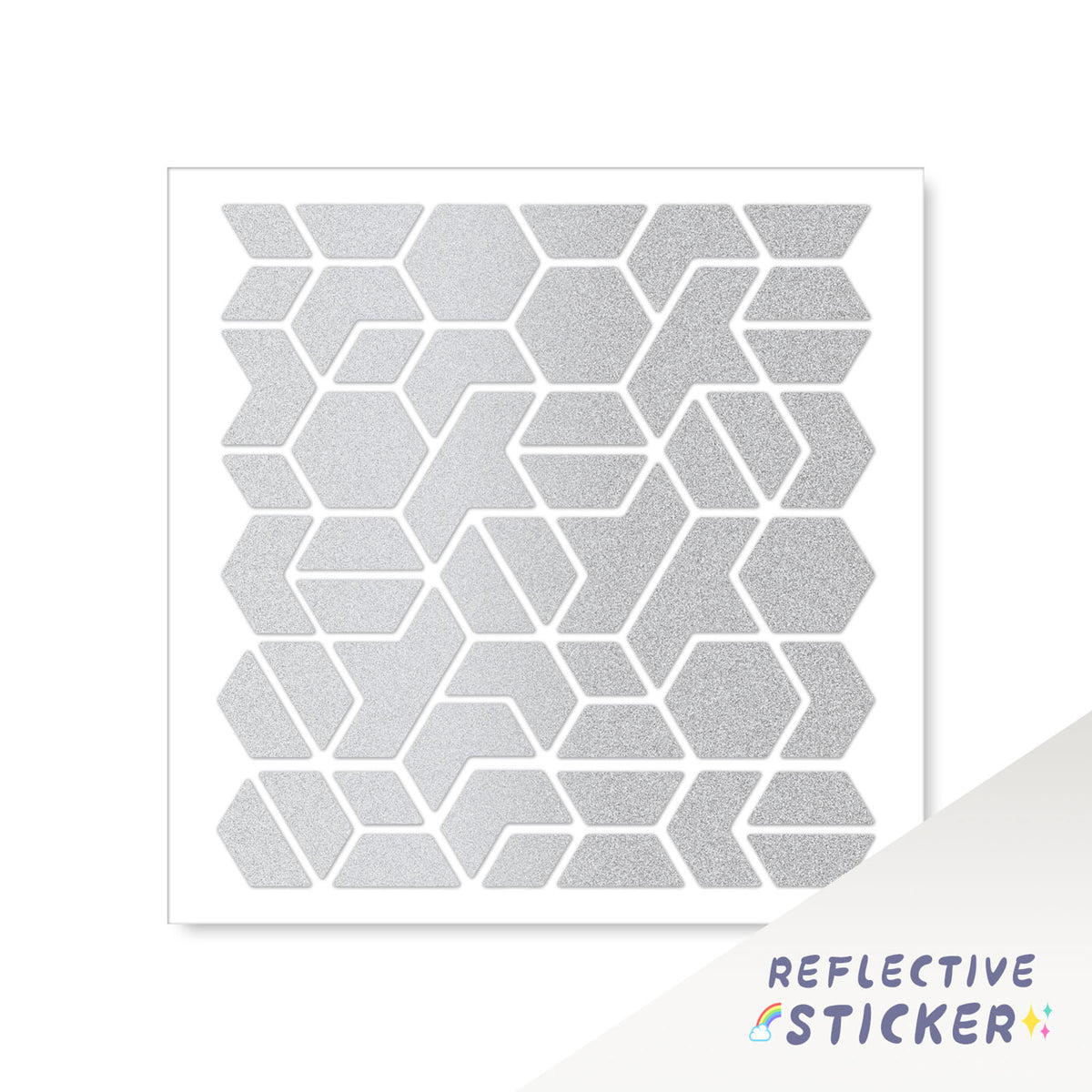 Reflective Helmet Stickers Motorcycle frame Sticker DIY Decal HEX 12CM ...