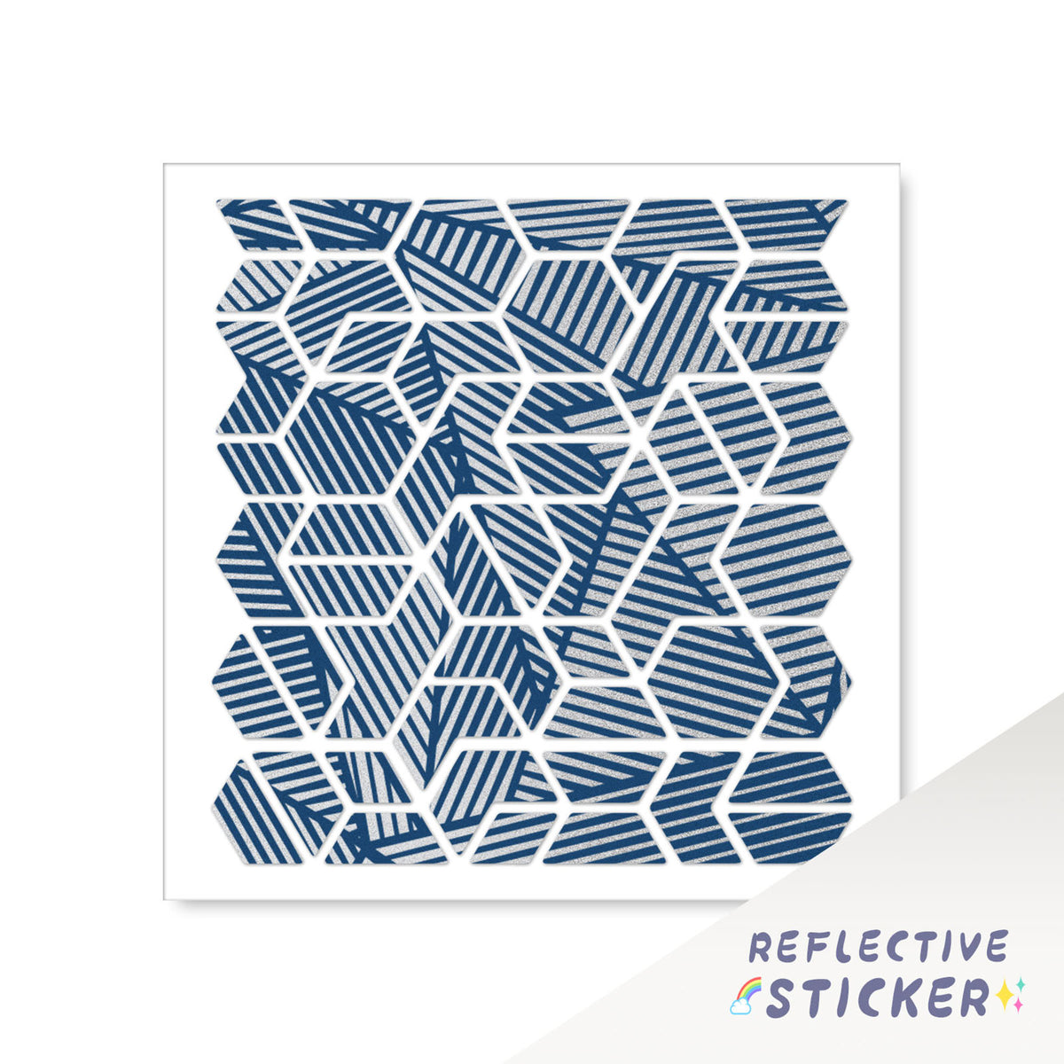 DIY Reflective Bike Helmet Decals Frame Sticker HEX 12CM | StickerBao ...