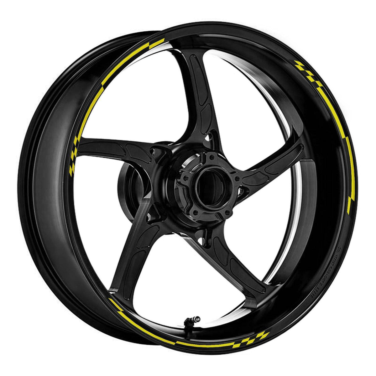 StickerBao For Ducati 17 inch Check01 Black Standard Edge Rim Sticker ...