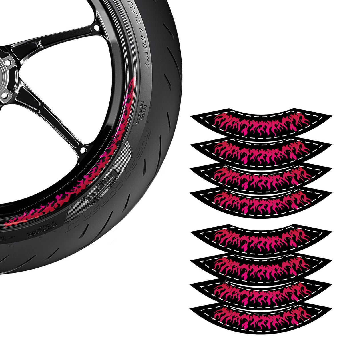 StickerBao For Suzuki 17 inch FIRE01 Advanced 2-Piece Rim Sticker ...