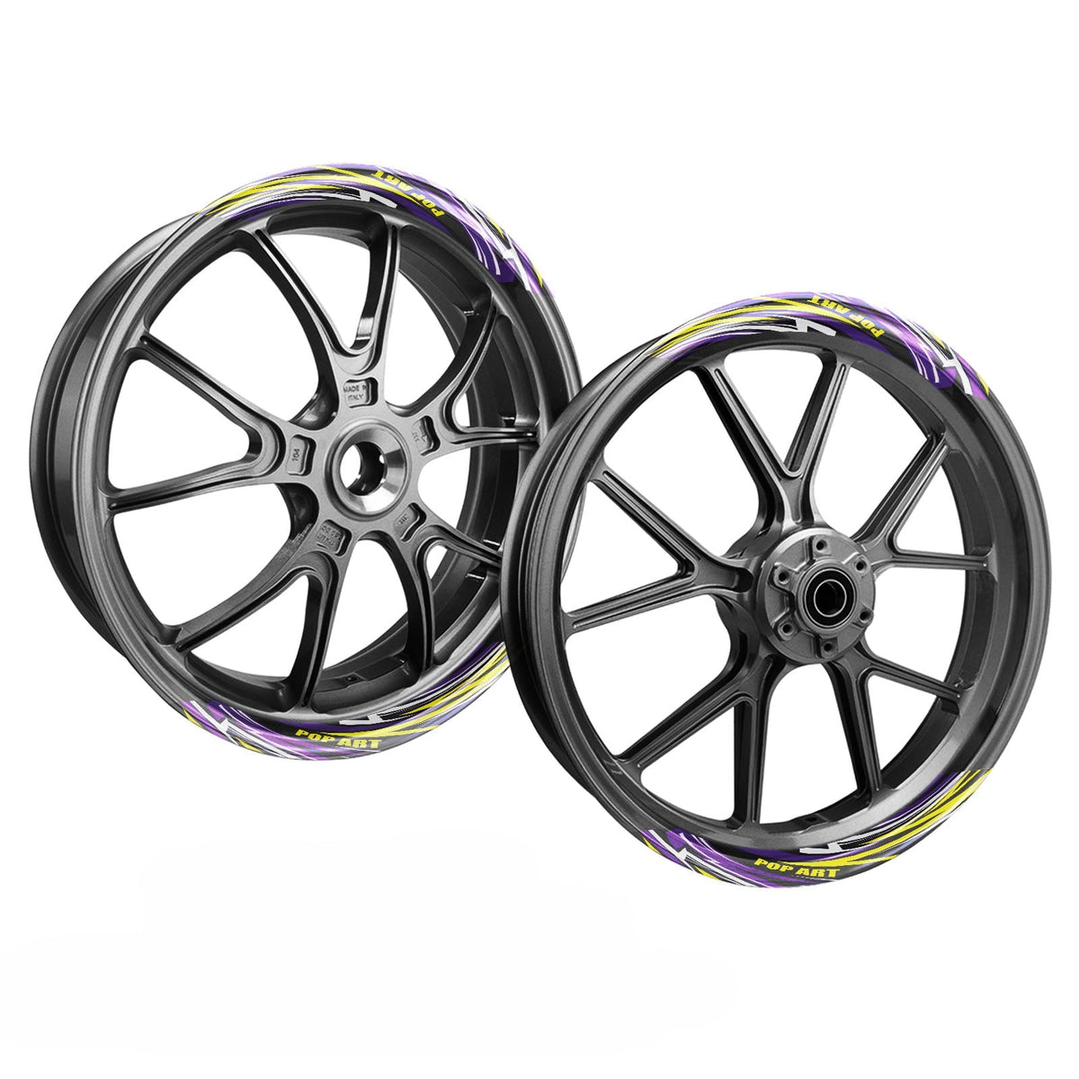 Universal 17 inch Motorcycle FLASH01 Advanced 2-Piece Rim Sticker Inner ...
