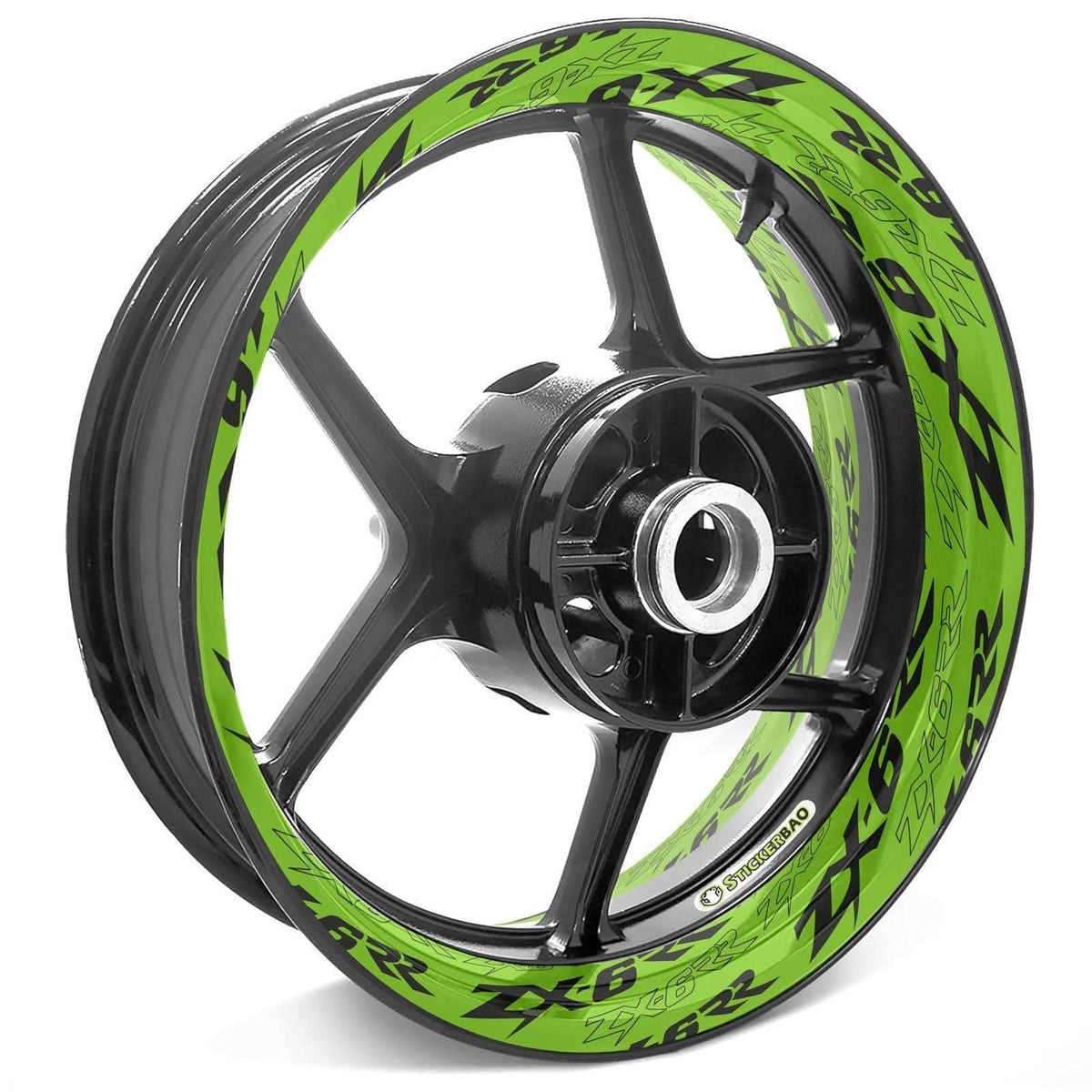 For Kawasaki ZX-6RR Logo 17 inch Rim Wheel Stickers TA001 Whole Rim ...